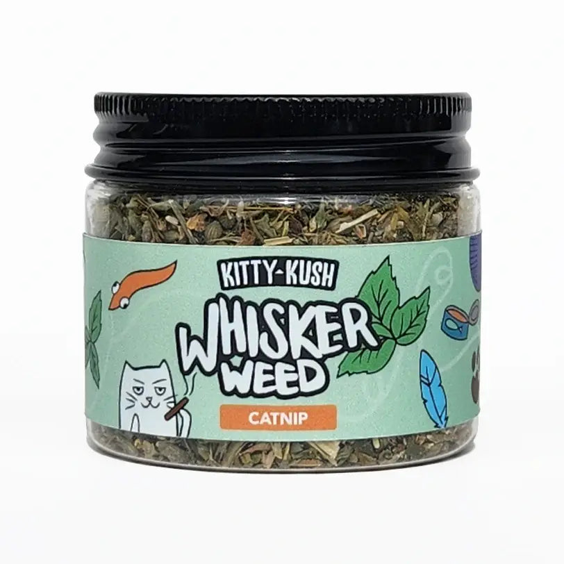 Organic Catnip Jars | Whisker Weed – Barking Dog Bakery & Feed