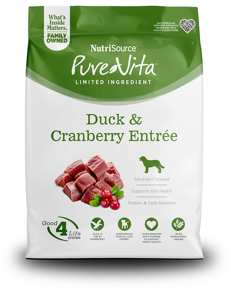 Pure Vita Duck and Cranberry Dog Food – Barking Dog Bakery & Feed